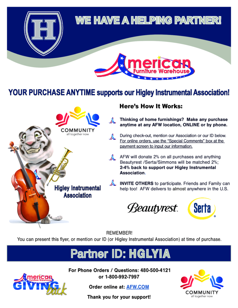 Ways to Donate - Higley Instrumental Association